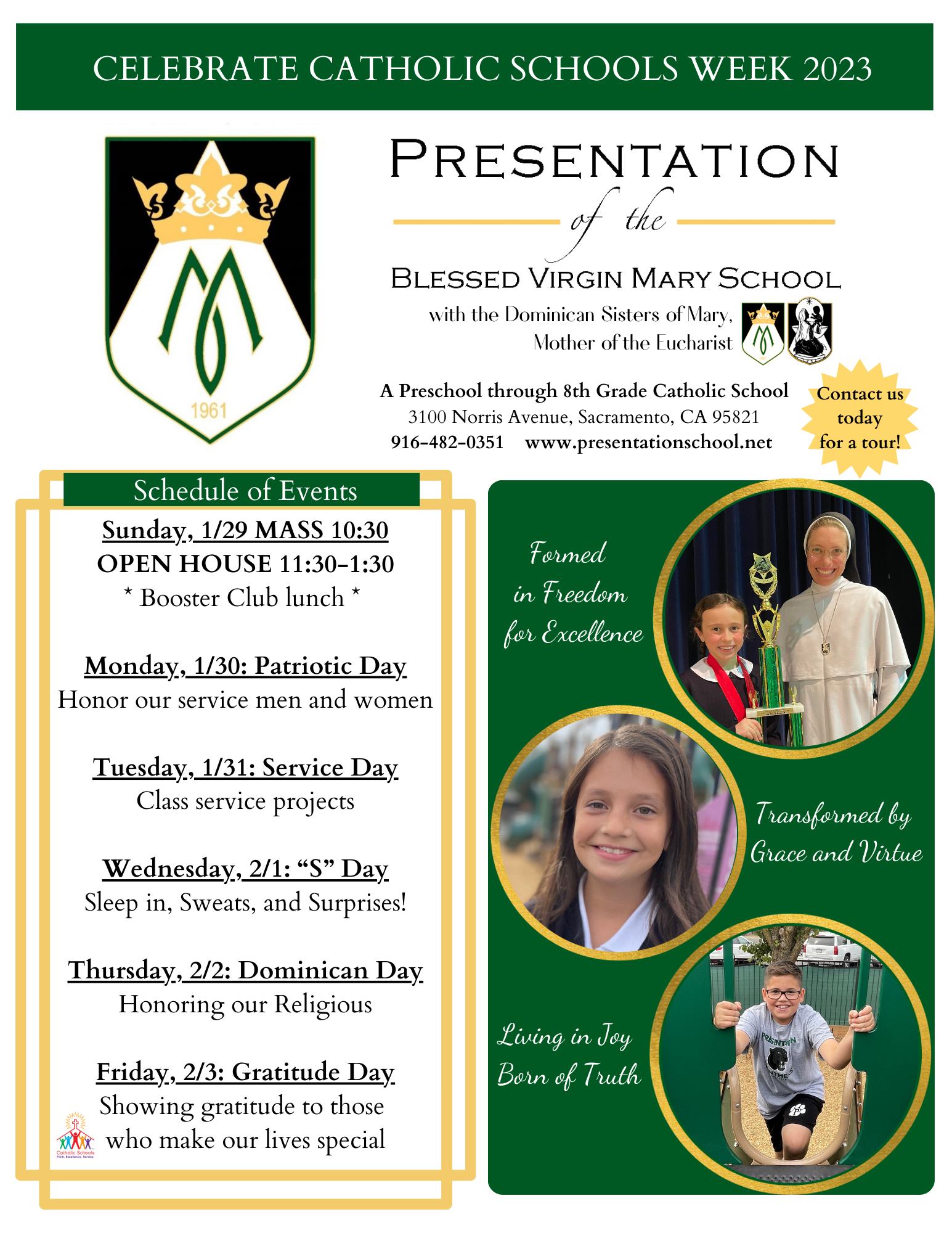Contact Us - Presentation of the Blessed Virgin Mary School